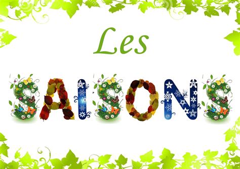 Affichage DES SAISONS Les 4 Saisons Les 4 C Saisons Maternelles