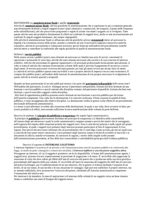 Paniere Ecampus Set Domande Aperte Con Risposte Diritto Amministrativo