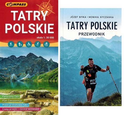 TATRY POLSKIE PRZEWODNIK JÓZEF NYKA MAPA TURYSTYCZNA COMPASS ZESTAW