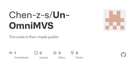 github chen z s un omnimvs the code is then made public