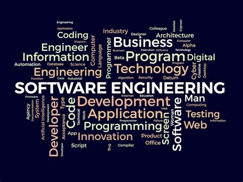 premium vector word cloud background concept for software engineering