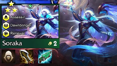 Soraka 3 Star Buff Assassin Emblem And Leader Coven Tft Replay Set