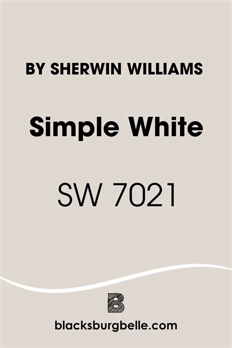 Sherwin Williams Simple White SW 7021 Paint Color Codes 55 OFF