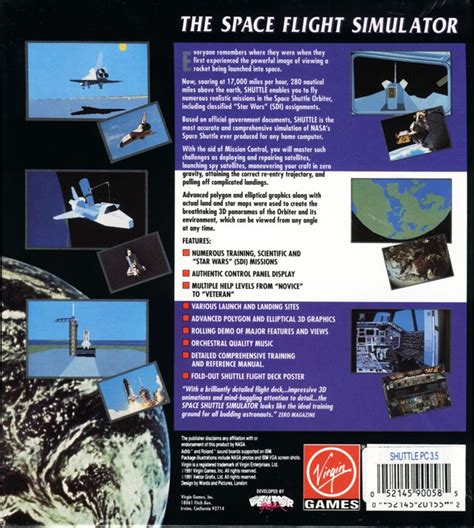 Shuttle The Space Flight Simulator Cover Or Packaging Material Mobygames