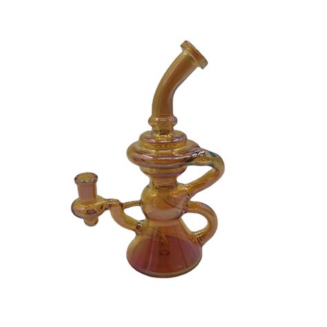 Recycle Style High Borosilicate Smoking Pipe Clear Glass Water Pipe
