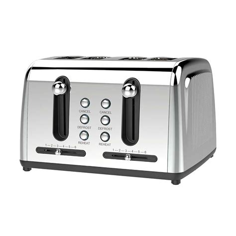 Brentwood 4 Slice Silver Extra Wide Slot Toaster Ts 446s Oikos Center