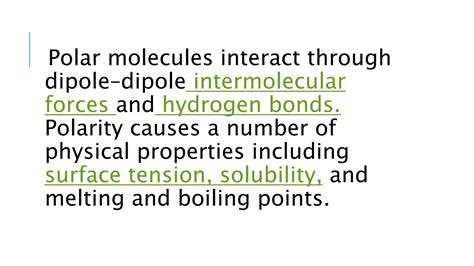 Physical Science 12 Polarity Of A Molecule To Its Propertiespptx