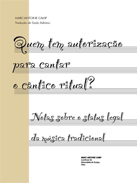 PDF Quem tem autorização para cantar o cântico ritual PDFSLIDE NET