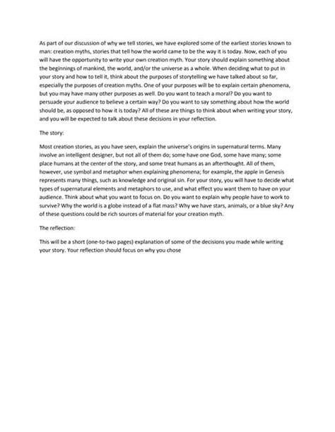 Creation Myth Pdf