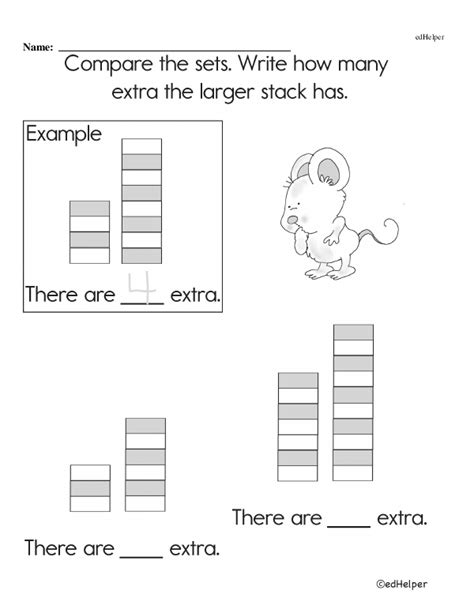 Comparing Sets Math Chapter Workbook