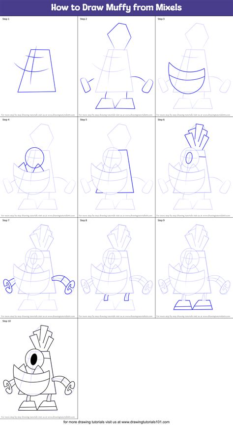 How To Draw Muffy From Mixels Mixels Step By Step