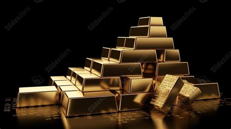 무료 금융 개념을 묘사하는 금괴 및 그래프의 황금 투자 3d 렌더링 Ppt 배경 Slidesdocs