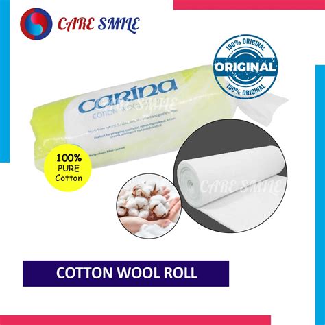 Absorbent Cotton Wool Roll 300g Carina 100 Pure Cotton Kapas Gulung