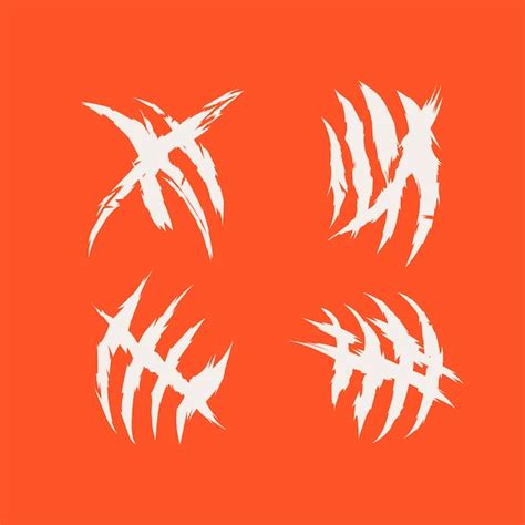 Free Vector Hand Drawn Claw Marks Illustration