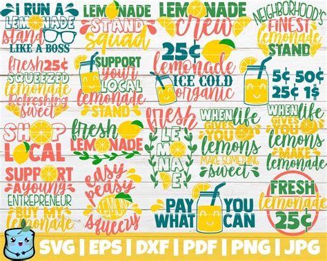 Lemonade Stand Svg Bundle So Fontsy