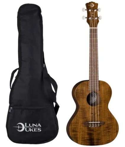 Luna Uke Act Uke Flamed Acacia Tenor Ukulele W Gigbag Eeb Indicado En