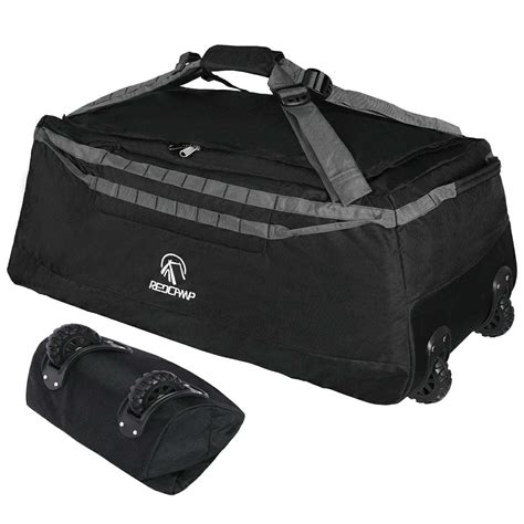 Redcamp Foldable Duffle Bag With Wheels And Backpack Straps For Travel