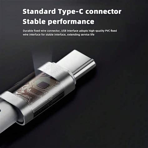Extendable 1 Meter Usb C Charging Cable With Type C Interface For