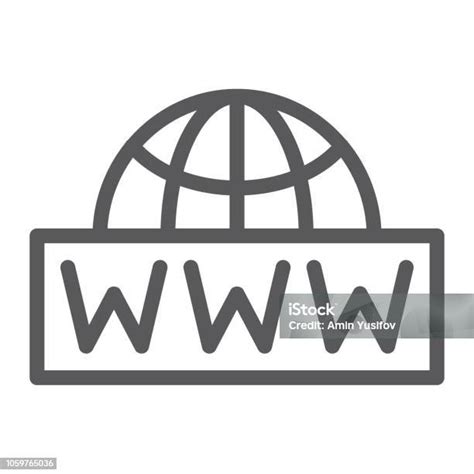 세계 넓은 그물 선 아이콘 통신 및 네트워크 인터넷 서명 벡터 그래픽 흰색 바탕에 선형 패턴 10에 대한 스톡 벡터 아트 및 기타 이미지 Istock