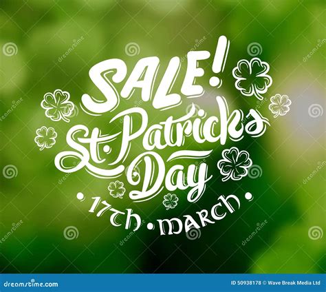 St Patricks Day Sale Advertisement Vector Stock Vector Illustration