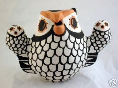 Lovely Acoma Pottery Owl Storyteller By Hilda Antonio 20873731