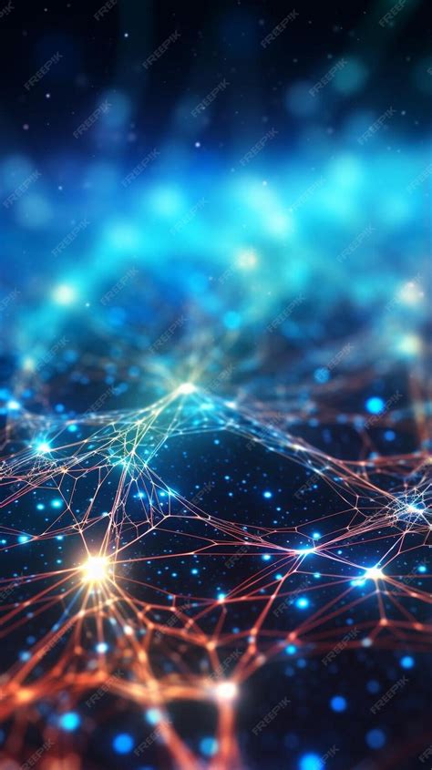 Premium Ai Image Abstract Neural Network D Illustration