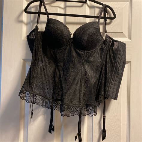 Fredricks Of Hollywood Corset Black Medium Gem