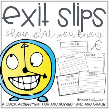 Exit Tickets For ANY Subject ANY Grade By Third In Hollywood
