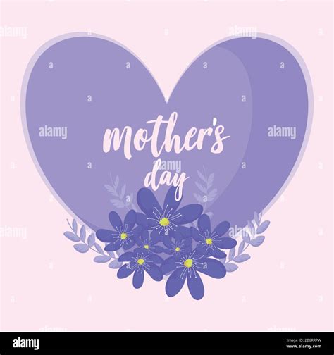 Happy Mothers Day Purple Flowers