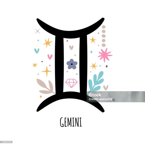 Gémeaux Signe Du Zodiaque Signes De Lhoroscope Astrologique Sur Fond