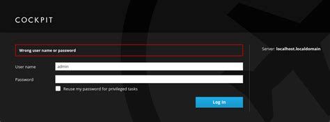 Login To Cockpit Is Not Possible Issue Cockpit Project Cockpit GitHub