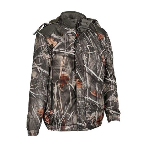 Veste De Chasse Coupe Vent Et Chaude Percussion Camo Roseau Imperméable