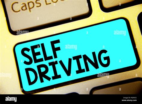 Writing Note Showing Self Driving Business Photo Showcasing Autonomous Vehicle Ability To