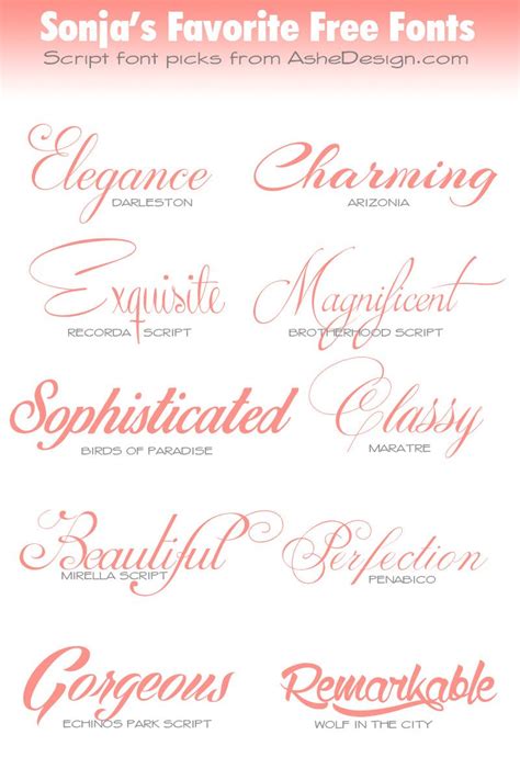 Sonja S Favorite Script Fonts Artofit