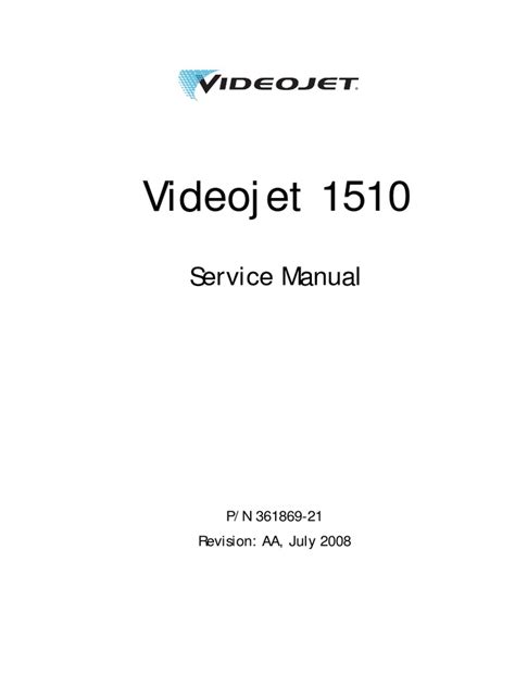 Service Manual Videojet Pdf Electromagnetic Interference Radio
