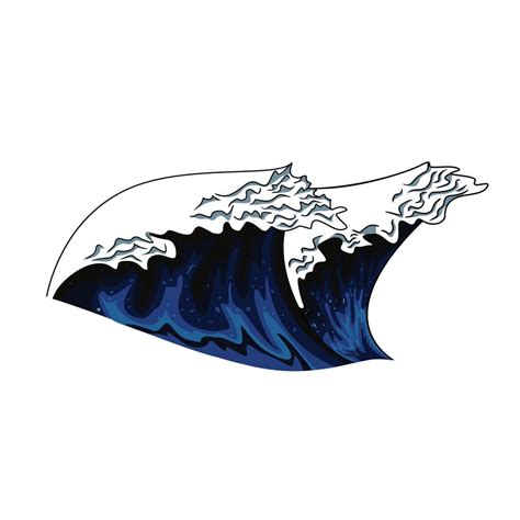 Ocean Wave Vector Illustration 10504430 Vector Art At Vecteezy