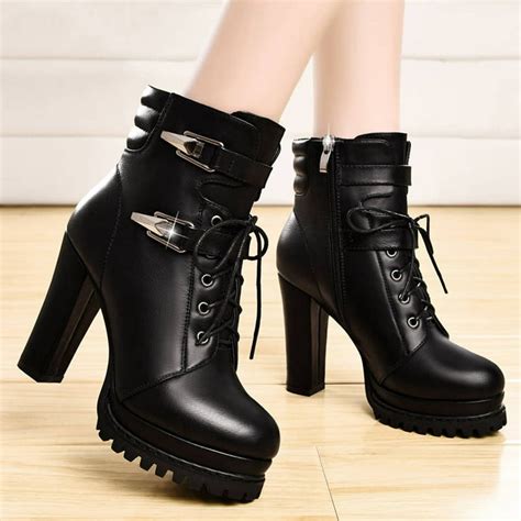 High Heel Biker Boots Best Sale