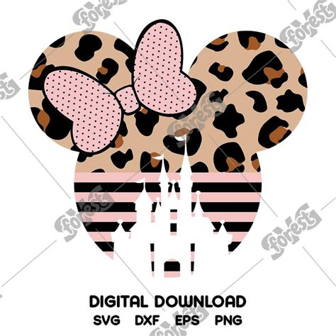 Leopard And Rose Mouse Vacation Svg Minnie Mouse Svg Digital Download