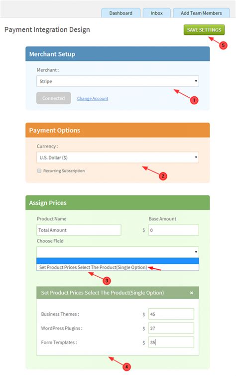 Stripe Integration Create Online Payment Forms FormGet