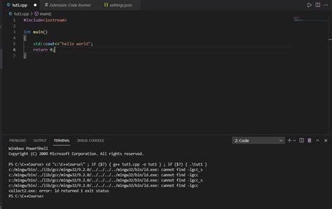 Whenever I Try To Run C Program On Vs Code It Always Show Error