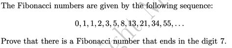 Solved The Fibonacci Numbers Are Given By The Following Chegg