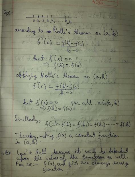 2a Use Rolles Theorem To Prove That If F ′ X 0 For Wizedu
