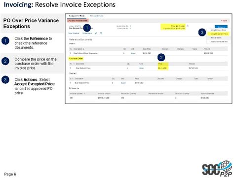 invoicing resolve invoice exceptions access an invoice with
