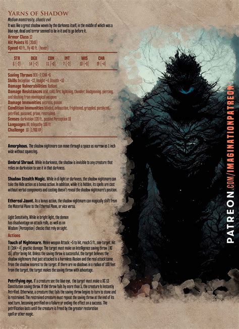 Halloween Enemy Yarns Of Shadow Rdndmonsters