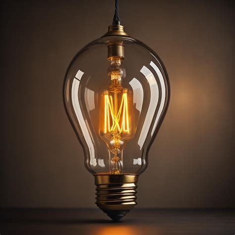 Premium Photo Illuminated Filament A Glowing Incandescent Light Bulb