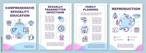 Vetor De Comprehensive Sexuality Education Brochure Template Reproduction Flyer Booklet