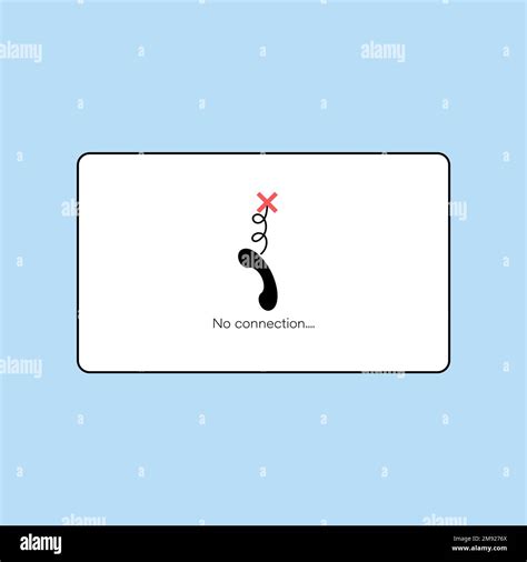 No Signal Or Lost Connection Video Call Program Window Stock Vector