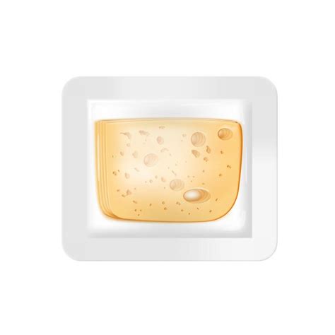 Premium Vector Square Cheese Slices In Plastic Package Isolated