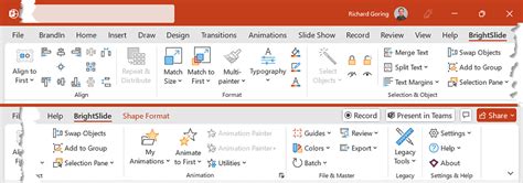 Brightslide Tab Of The Powerpoint Ribbon