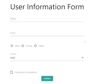 Program For Getting Information Of User Input In HTML
